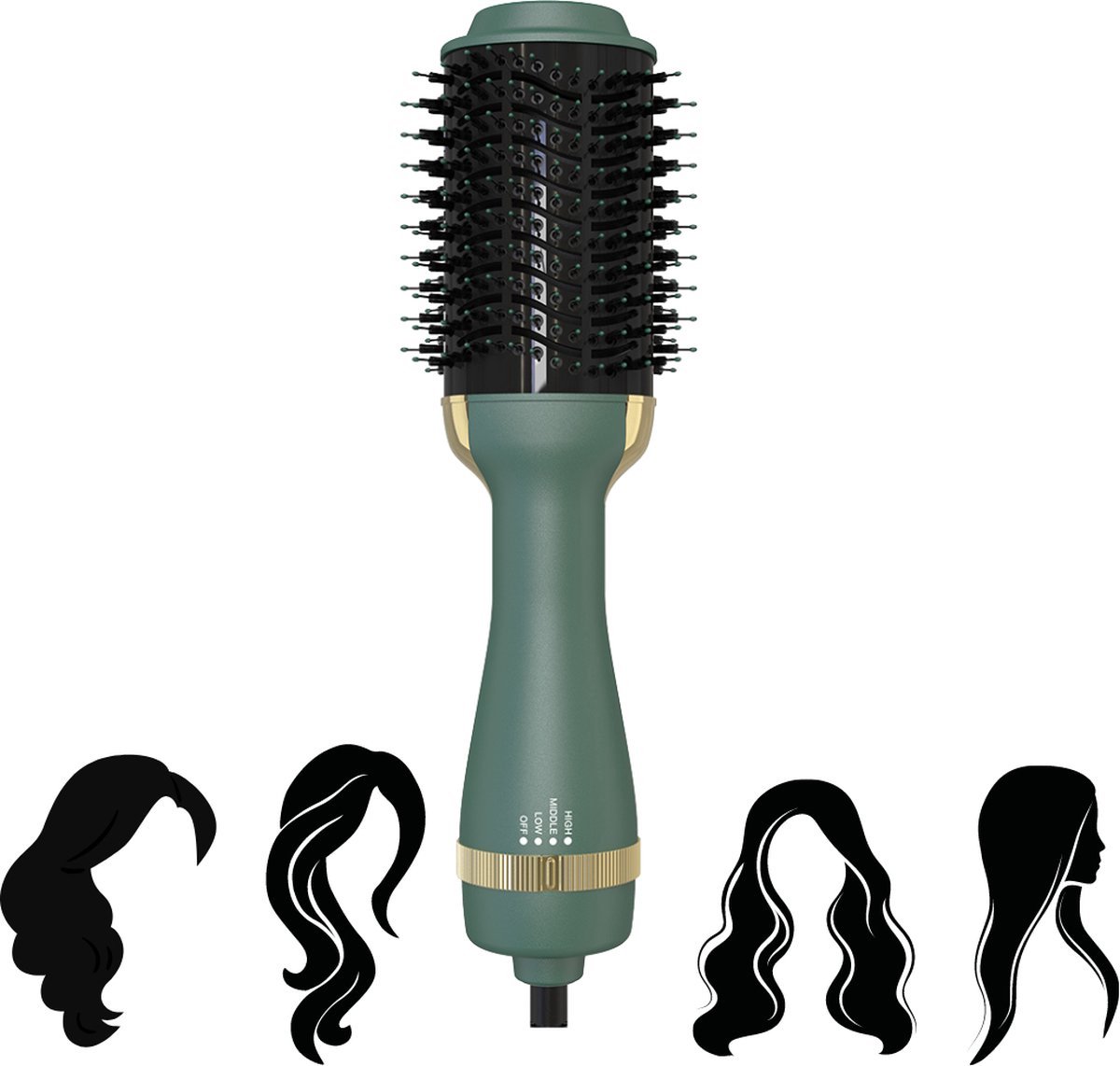 Haardroger Met Borstel Fohnborstel Kort Haar Borstel Fohn Krulborstel Kort Haar