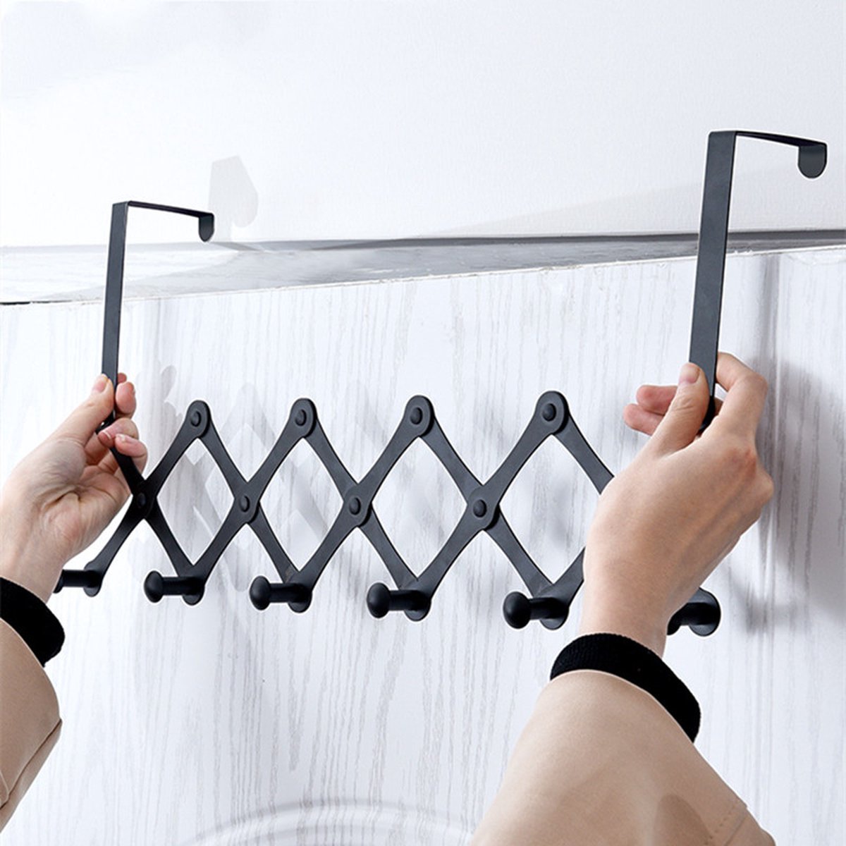 RVS Deurhaak /Kapstok met 6 haken- Deurhanger Kapstok -voor Handdoek en ...