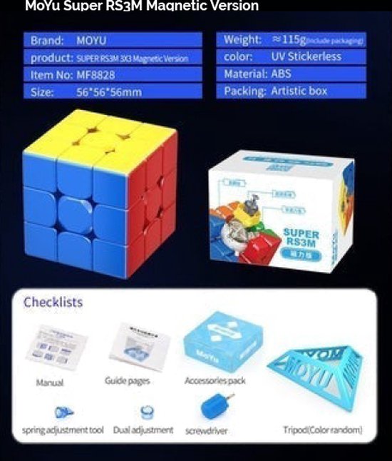 Moyu Super RS3M ball-core version - 3x3 kubus - magnetische speedcube ...