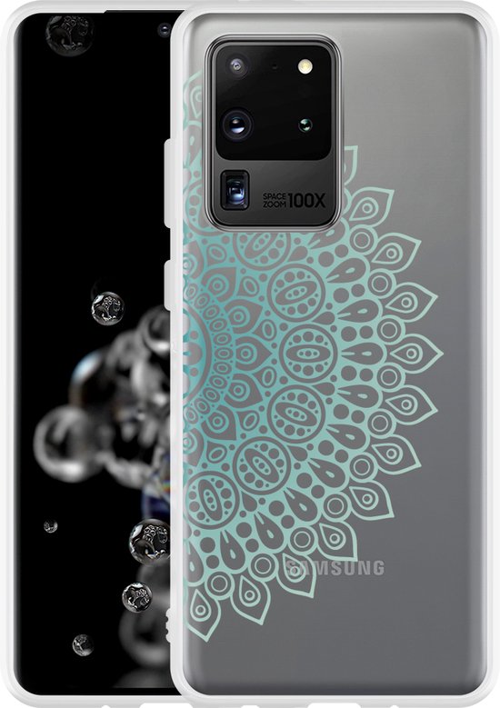 Samsung Galaxy S20 Ultra Hoesje Turqoise Mandala - Designed by Cazy | bol
