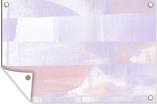 Tuindoek - Schutting decoratie - Verf - Pastel - Roze - Lila - Paars ...