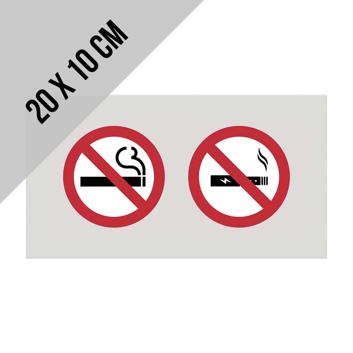 Stickers | 20 x 10 cm | Pictogram | Roken en vapen verboden | 2 stuks ...