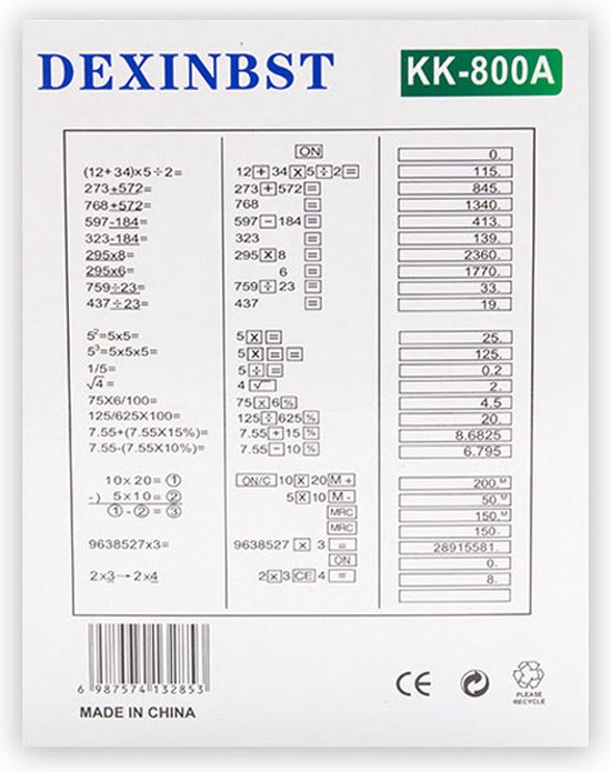 Rekenmachine 8 Digits KK-800A | bol.com