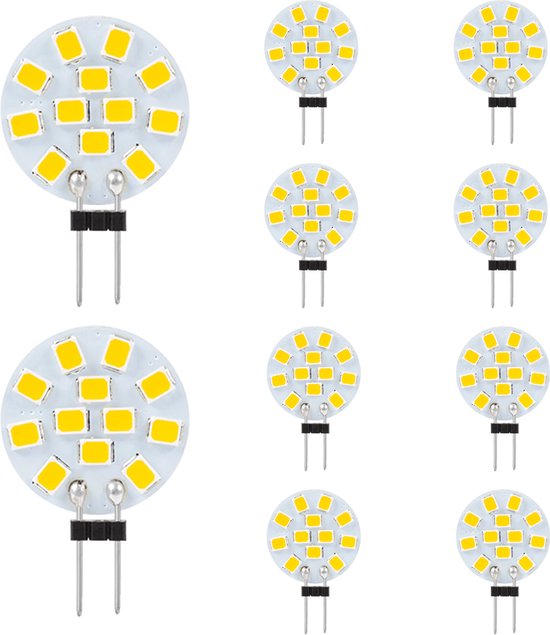 G4 LED lamp / GU4 LED - 10-pack - 12 volt - 1.6W - 2700K warm wit - 120 lumen -... | bol.com