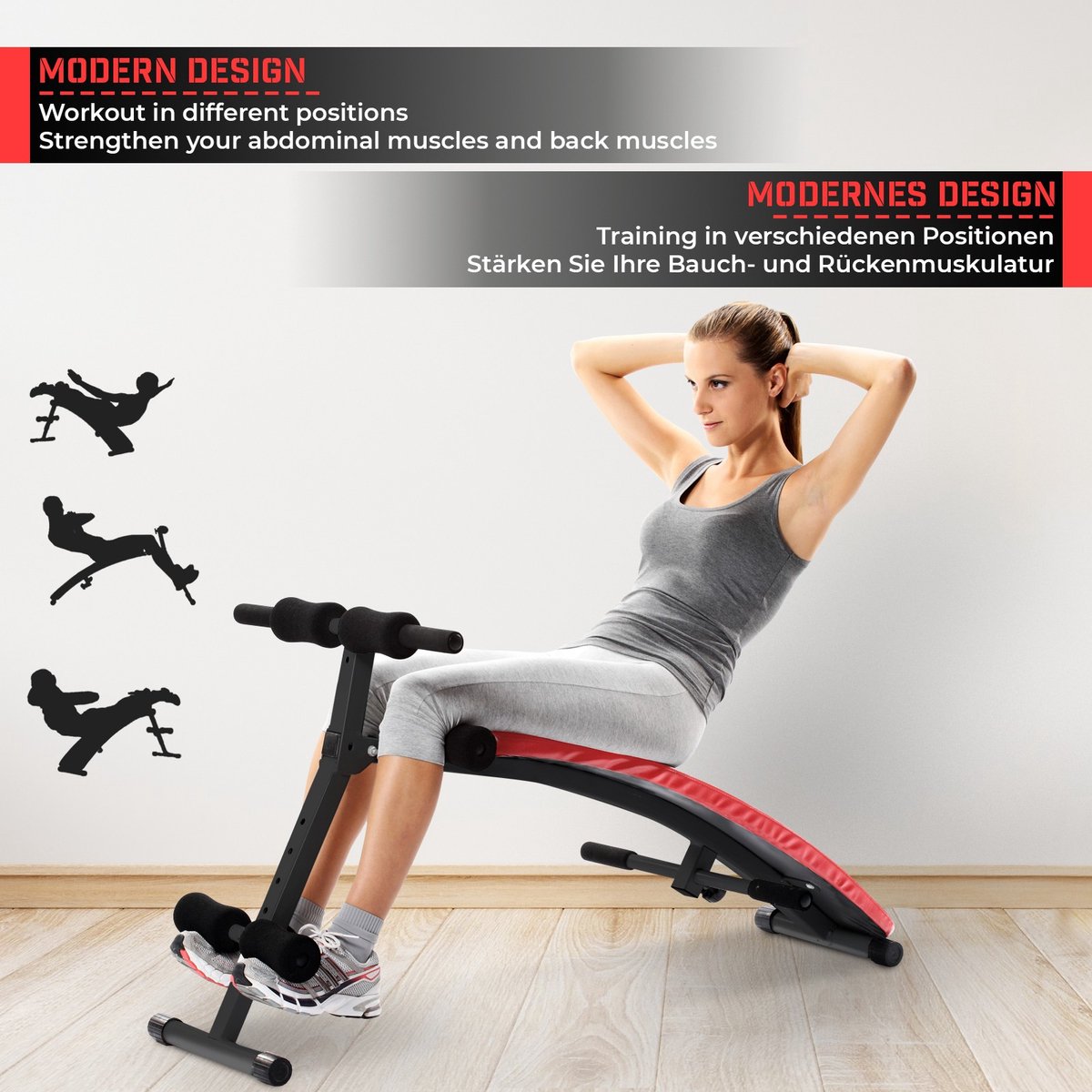 Physionics - Fitness Buiktrainer - Rugtrainer - Trainingsbankje ...
