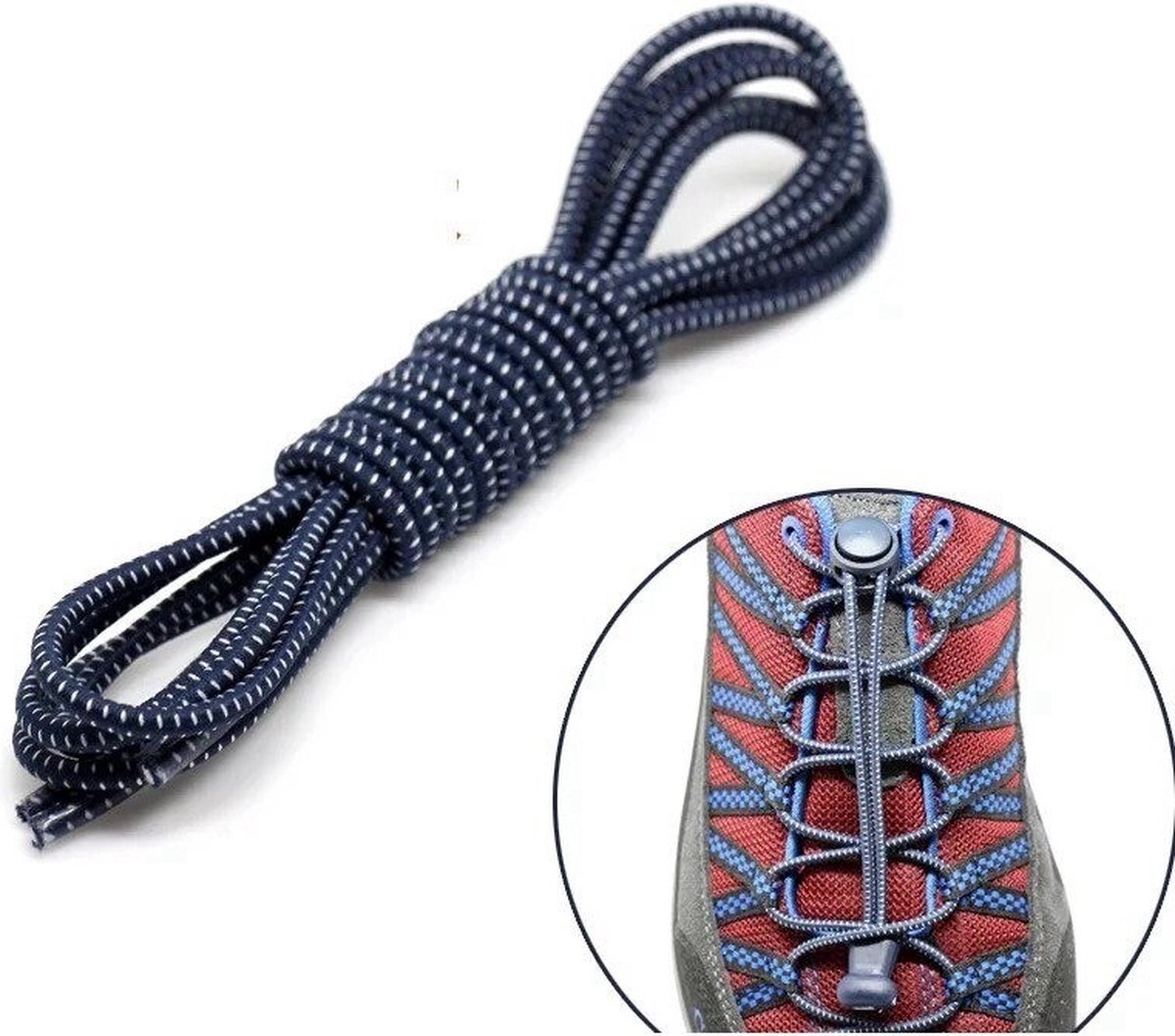 WiseGoods Premium Schoenveters Met Lock - Elastiek Veters Rond - Veter ...