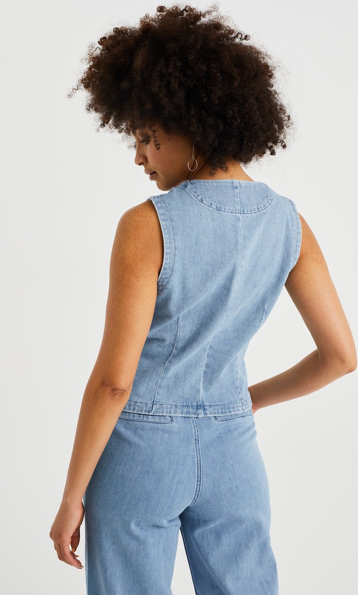 WE Fashion Dames denim gilet | bol.com