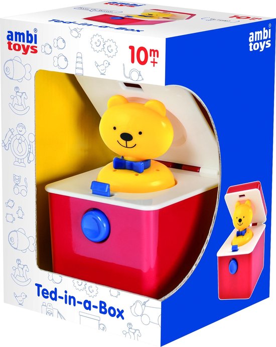 Ambi Toys Ted-in-a-box 9,5 Cm Rood | bol.com