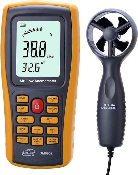 GM8902 Windmeter - Debiet - Luchtvolume metingen - Windmeter Datalogger ...