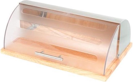 Banquet Broodtrommel met kunststof roldeksel en houten bodem | bol