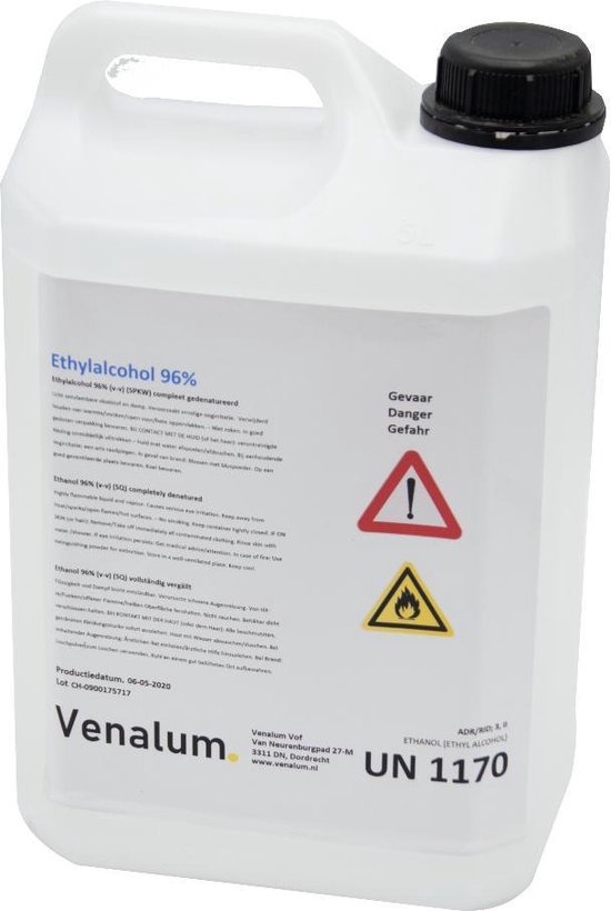 5 liter Ethanol / Ethylalcohol 96% alcohol | bol