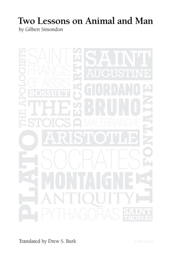 Univocal - Two Lessons on Animal and Man (ebook), Gilbert Simondon ...