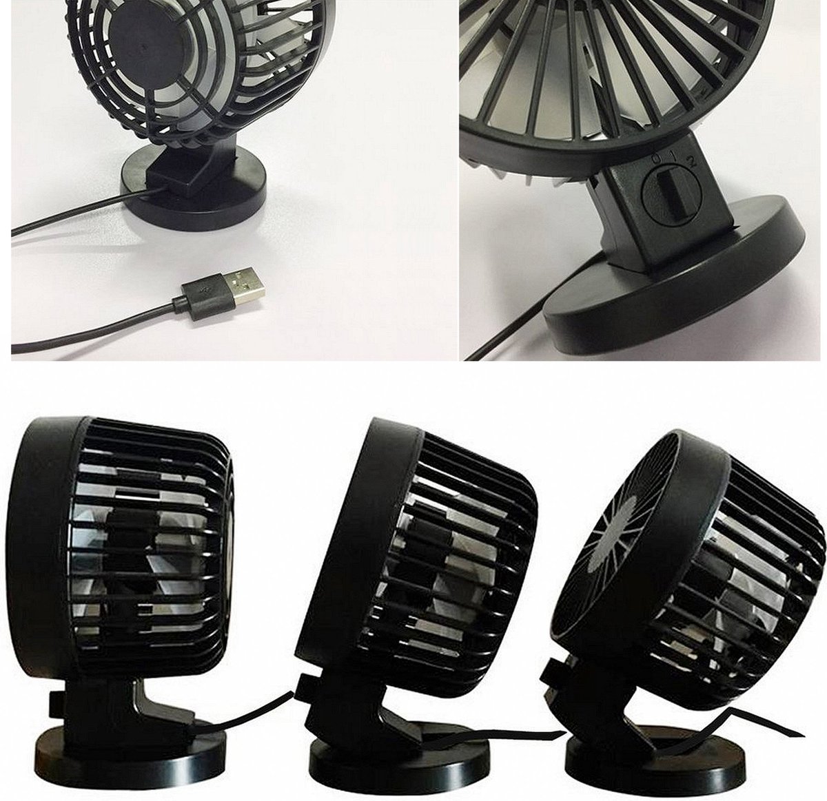 ZEPHYR Mini USB ventilator zwart | bol