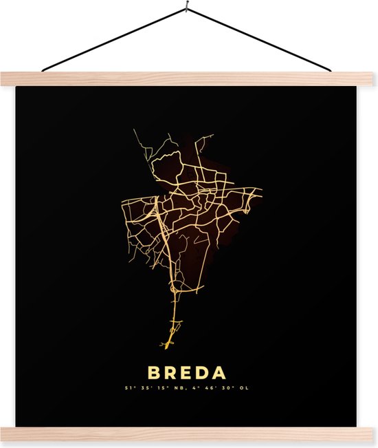 Posterhanger incl. Poster - Schoolplaat - Breda - Stadskaart ...