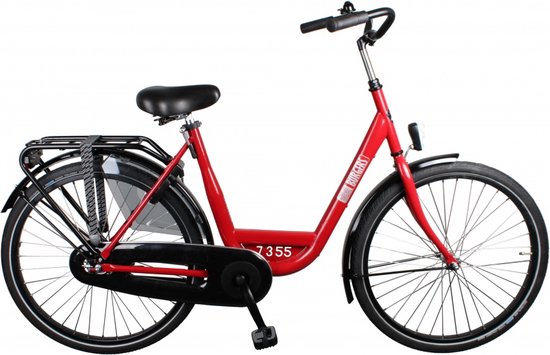 stadsfiets 26 Inch 48 cm Dames 3V Terugtraprem Rood | bol