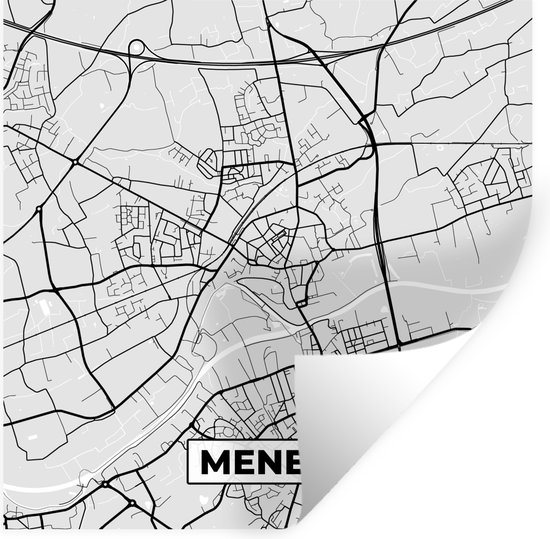 Muurstickers - Sticker Folie - Stadskaart – Plattegrond – België ...