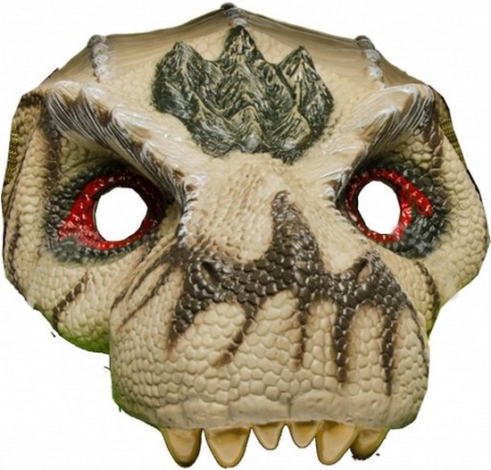 masker dinosaurus 19 cm beige | bol