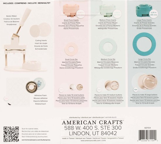 We R Memory Keepers Button press bundle - all-in-one kit | bol.com