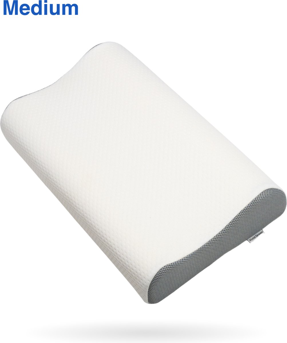 Vivid Green Traagschuim Hoofdkussen - Nekklachten / Nekpijn - Slaapkussen - Foam kussen | bol.com