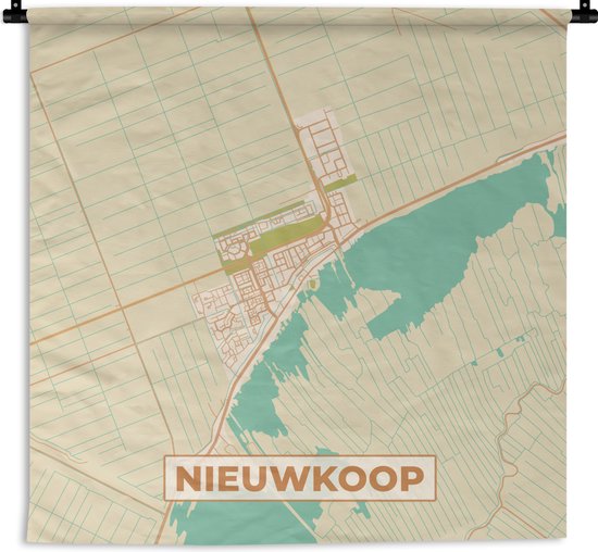 Wandkleed - Wanddoek - Nieuwkoop - Stadskaart - Plattegrond - Kaart ...