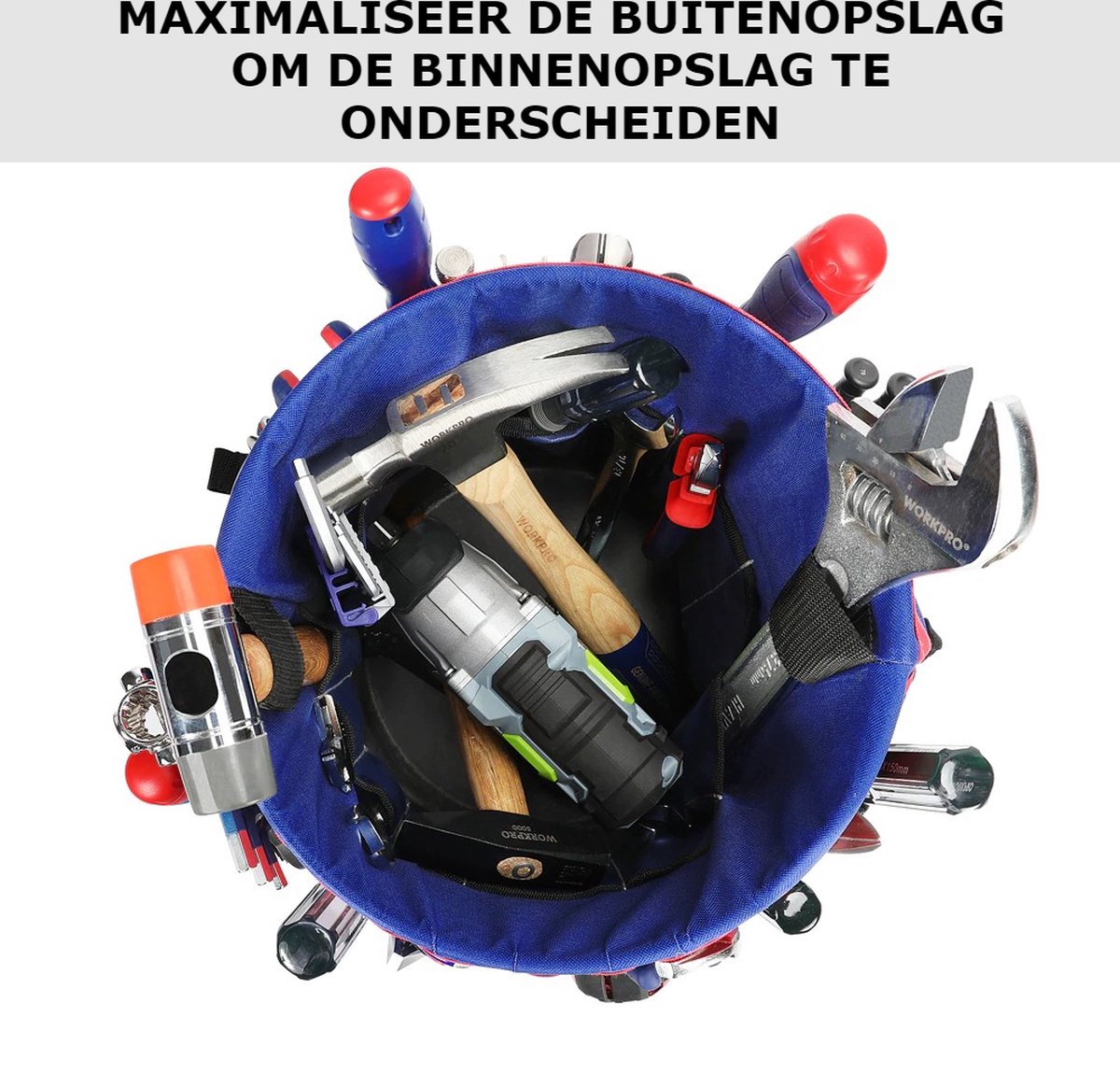 Amerce Gereedschapstas – 51 Zakken – Tool Organizer – 600D Poly - Emmer ...