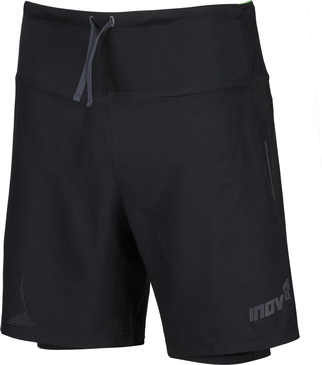 Inov-8 Trailfly Ultra 7'' 2in1 short Heren - Sportbroeken - zwart - Mannen | bol.com