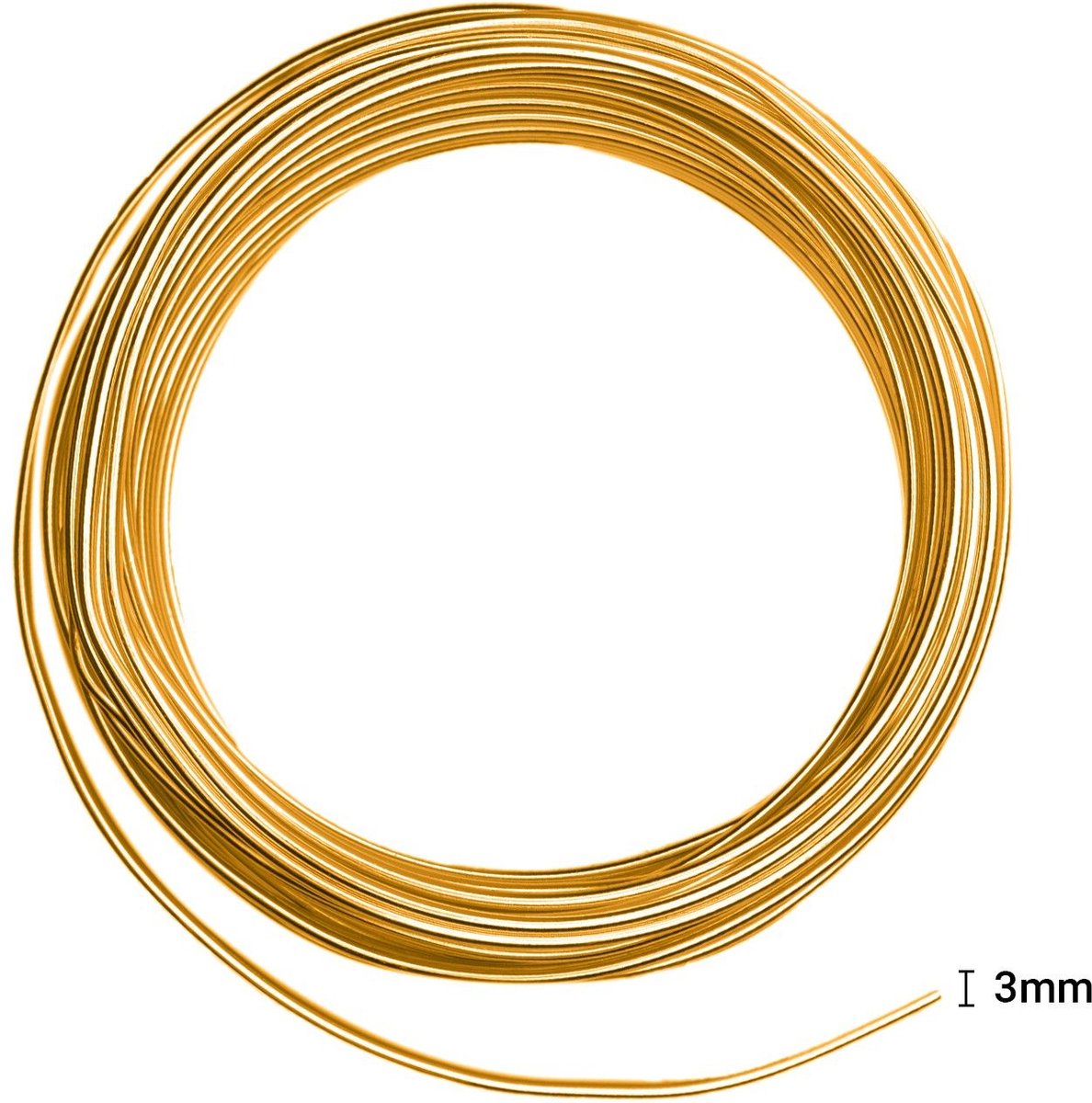 Vaessen Creative Aluminium Draad - 3mm - ±26m - 500g - Goud | bol.com