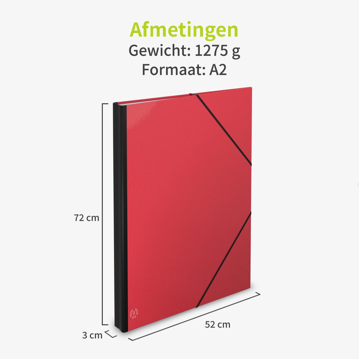 ACROPAQ Tekenmap A2 - 52 x 72 cm, XXL Groot, met Elastieken, Rood | bol.com