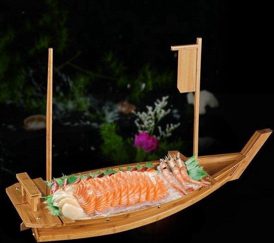 Sushi Boot Bamboe, Dienblad ,Sushi Boat Bamboo 70cm,Japanse en ...