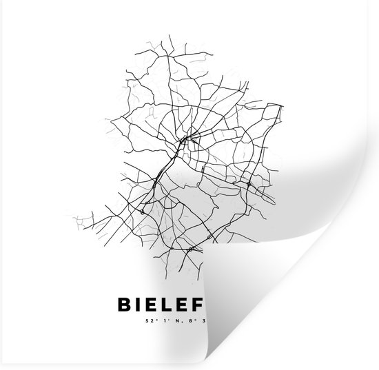 Muurstickers - Sticker Folie - Zwart Wit – Duitsland – Plattegrond ...