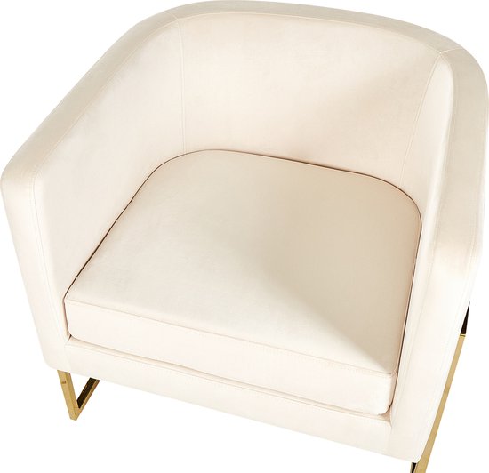 SIRKKA - Fauteuil - Beige - Fluweel | bol.com