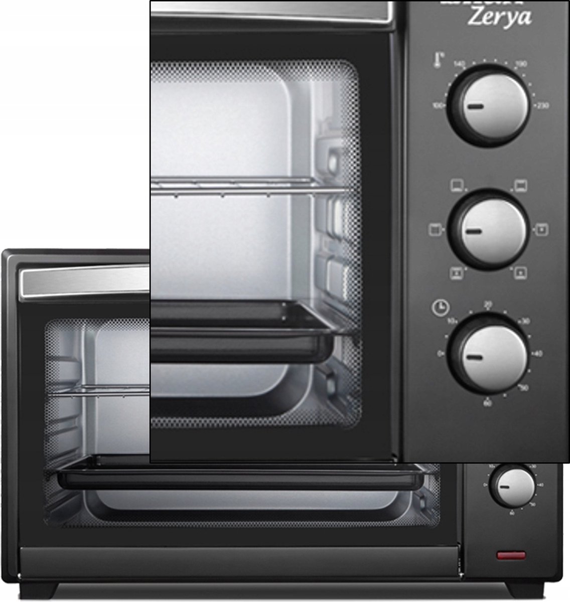 Zilan - Mini Elektrische oven - 45 Liter - Timer - 100 tot 230 graden ...
