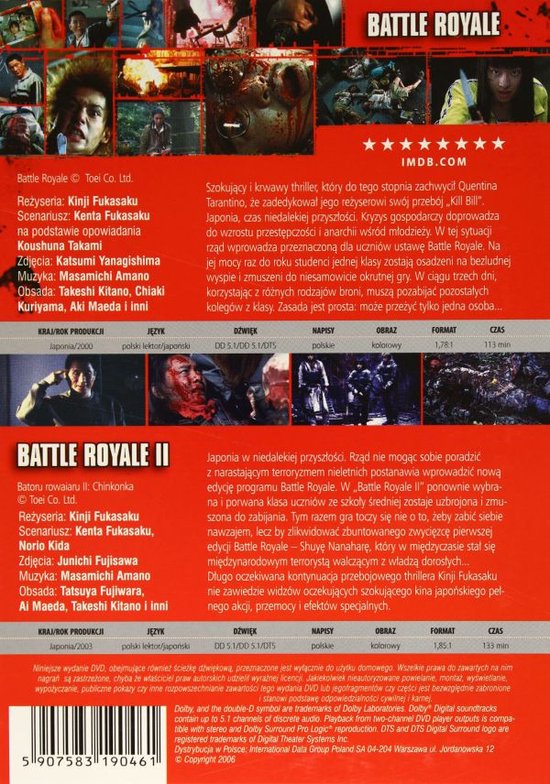 Battle Royale / Battle Royale II [BOX] [2DVD] (Dvd), Kenji Ohba | Dvd's ...