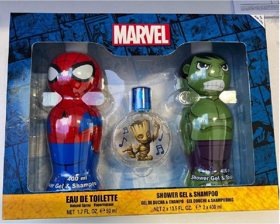 Marvel Heroes set EDT 50 ml + 2 x 1D Gel & Shampoo 400 ml Spider-Man ...