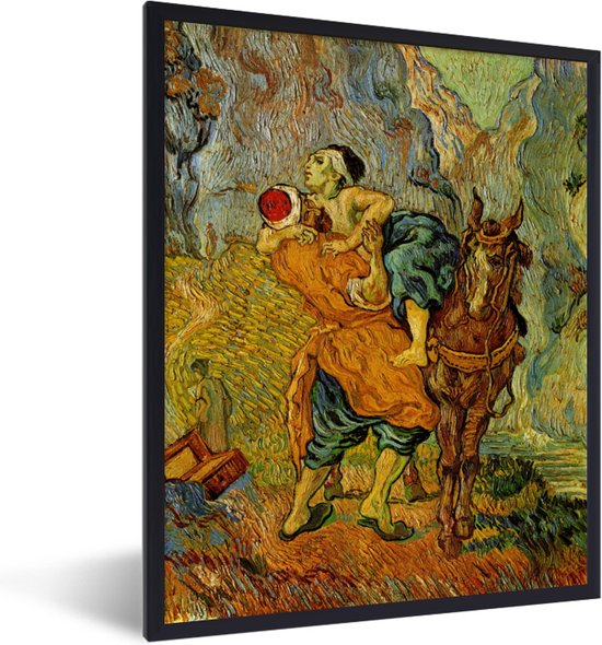 Fotolijst incl. Poster - De barmhartige Samaritaan - Vincent van Gogh ...