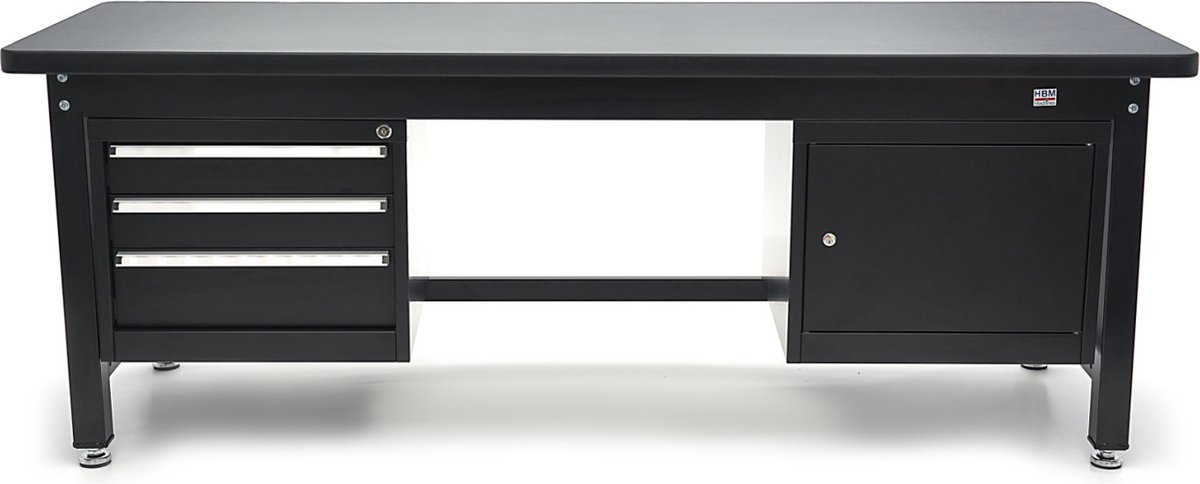 Profi Werkbank 210 x 75 x 80 cm. Met Ladenblok en Opbergkast | bol.com