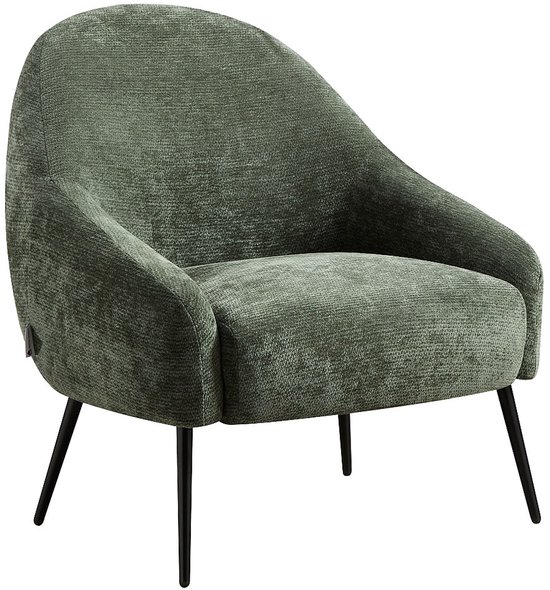Vente-unique Fauteuil van groene gestructureerde stof RIBEDI | bol