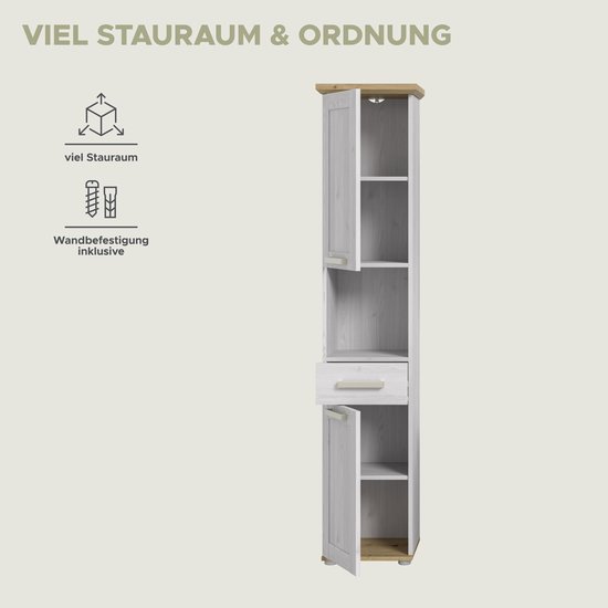 xonox.home hoge kast Verona Sibiu lariks imitatie 39x187x34 cm | bol