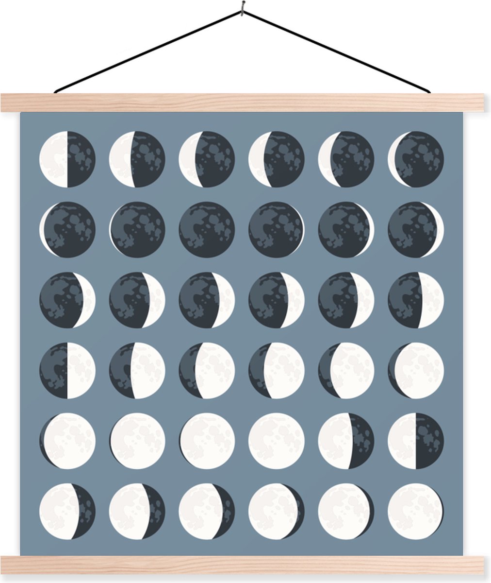 Illustration pour enfants avec les phases de la lune affiche ...