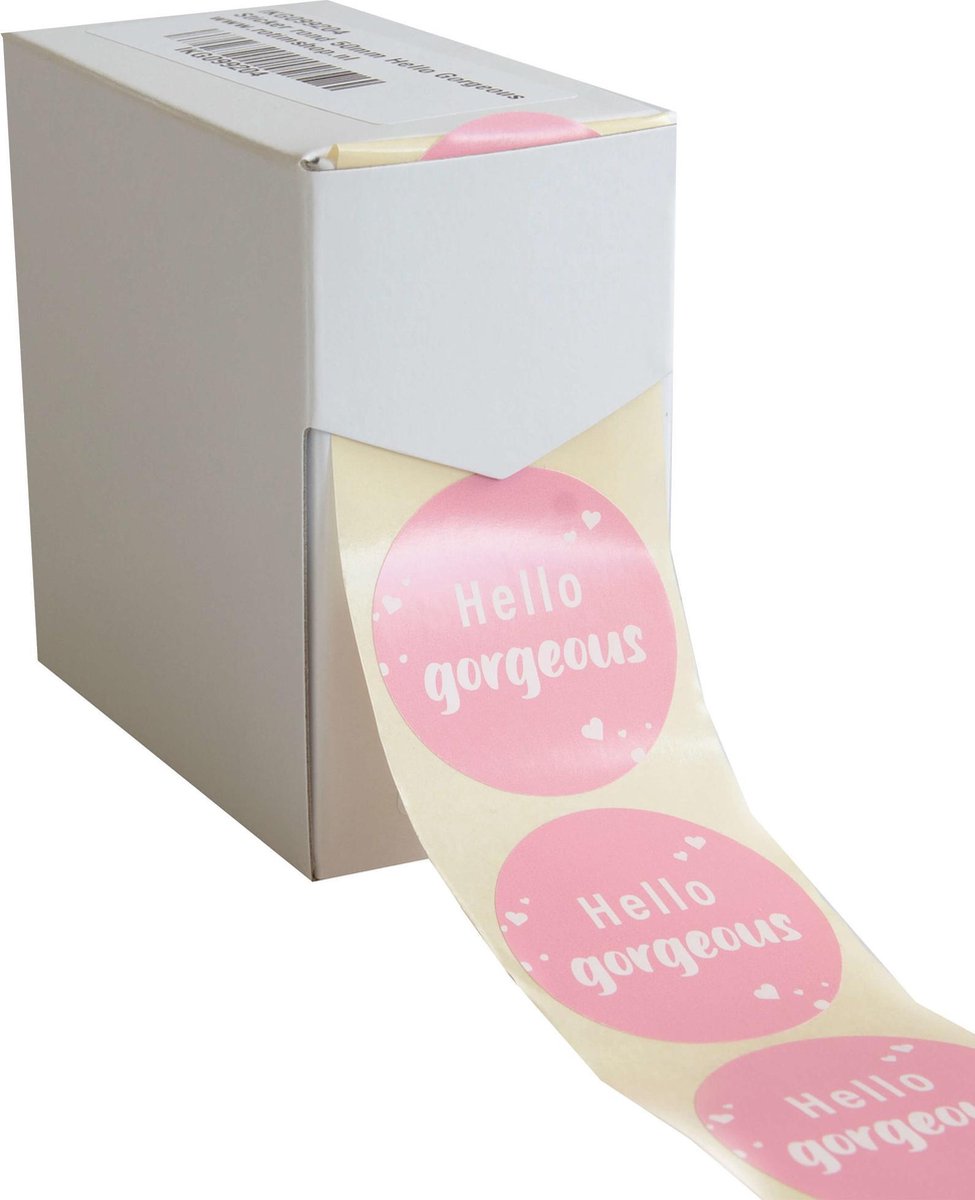 Cadeau stickers - 500 stuks - 'Hello Gorgeous' - 50 mm - Stickers ...