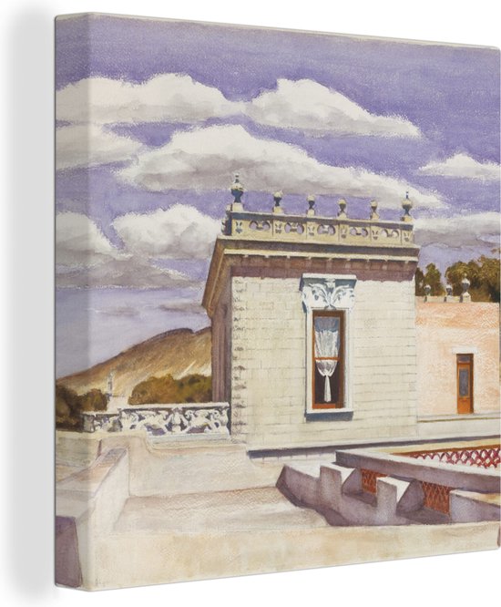 Toile Peinture Saltillo Mansion - Edward Hopper - 20x20 cm - Décoration ...