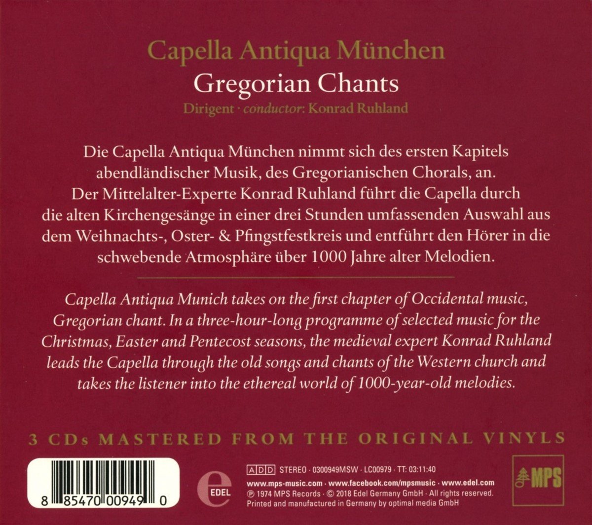 Capella Antiqua München & Konrad Ruhland - Gregorian Chants (CD), Konrad Ruhland | CD... | bol.com