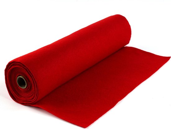 Vaessen Creative Vilt - Rol - 1mm dik - 45cmx5m - Felrood | bol.com