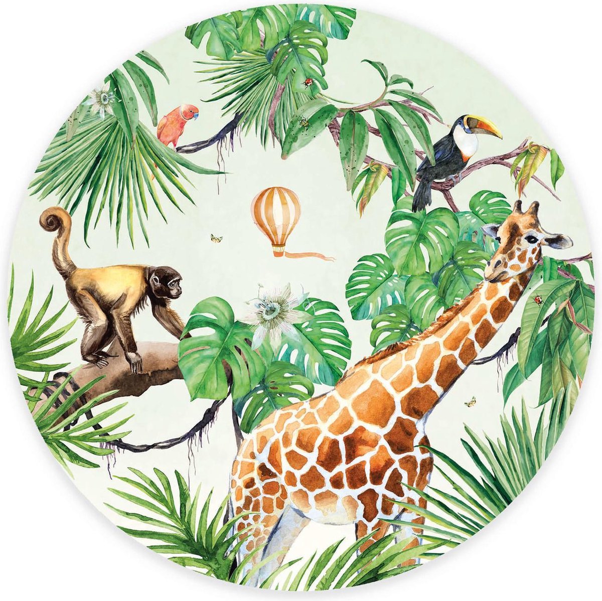 Creative Lab Amsterdam behang - Cirkelbehang - Monkey Jungle design - ø ...