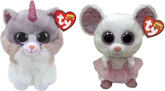 Ty - Knuffel - Beanie Boo's - Asher Cat & Nina Mouse | bol.com