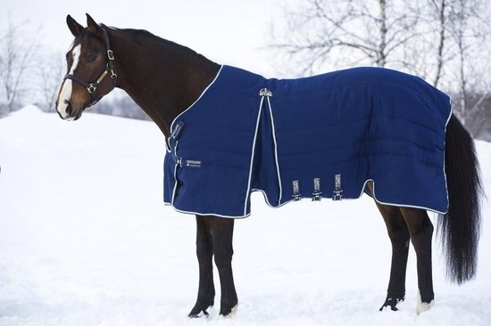Horseware Rambo Optimo Stable Rug Heavy 400G Navy Blue 115/168 cm | bol