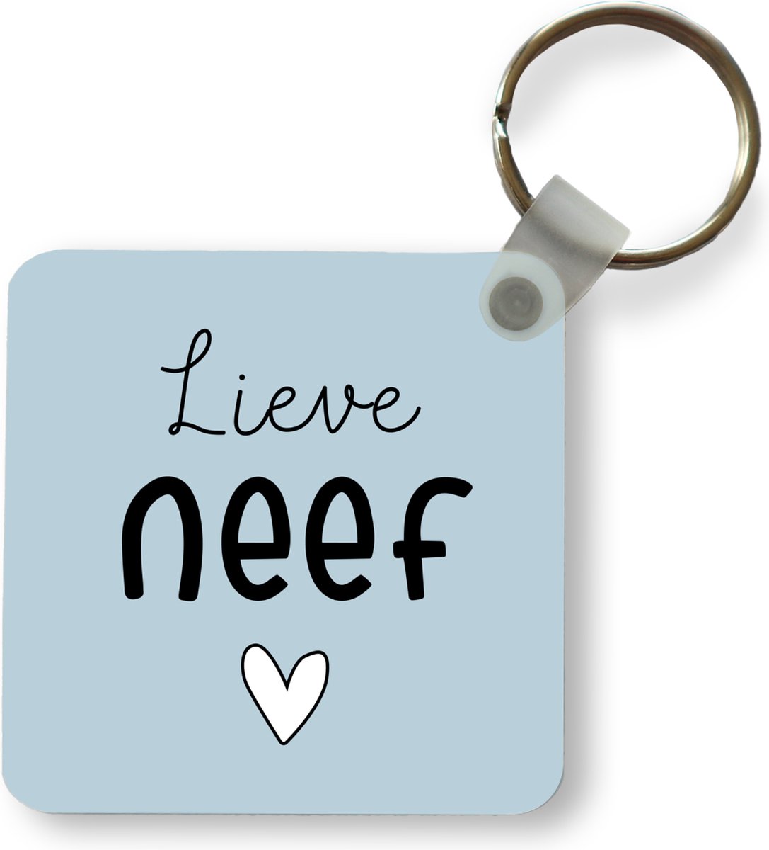 Sleutelhanger - Uitdeelcadeautjes - Neef - Tekst - Blauw - Pastel ...