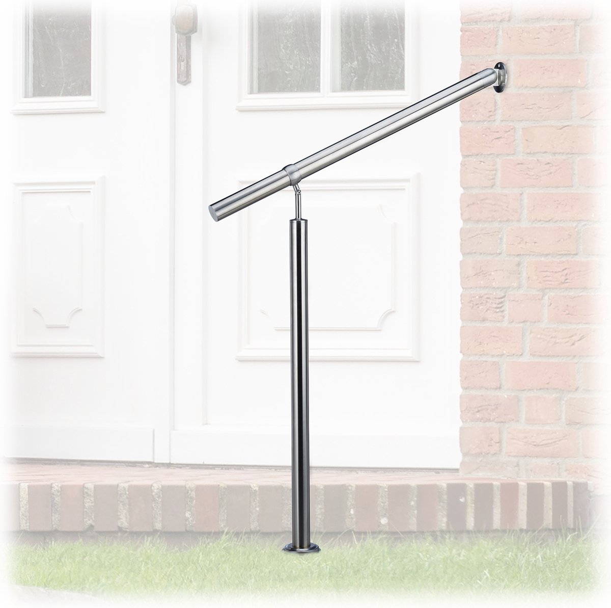 Relaxdays trapleuning edelstaal - leuning trap - binnen en buiten ...