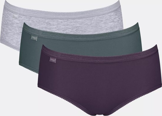 sloggi Basic+ Midi C3P Dames Onderbroek - MULTIPLE COLOURS 14 - Maat 48 | bol