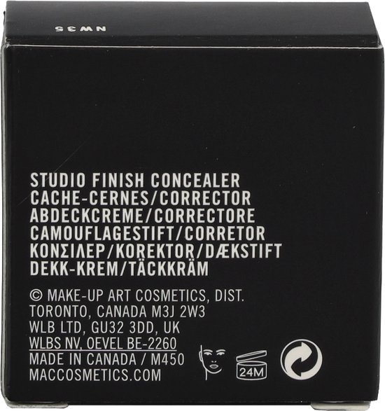Mac Concealer Studio Finish Spf 35 Face Nw35 5ml | bol